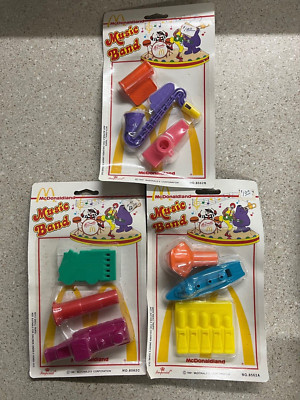 Vintage 1991 McDonalds Music Band Instrument Toy Set of 3 Imperial Land ...