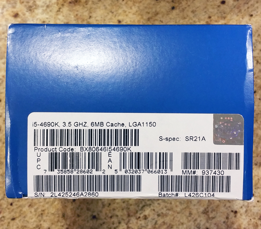 Intel Core i5-4690K 3.5GHz UNLOCKED Quad-Core CPU Retail Box Sealed NEW ...