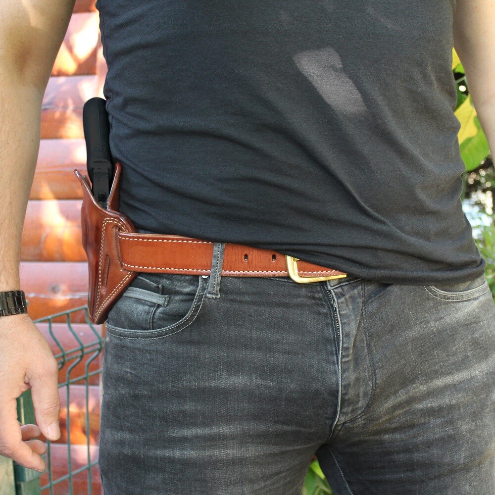 Leather OWB Pancake Holster Fits, Colt Cobra New 38 Special 2'' Barrel ...