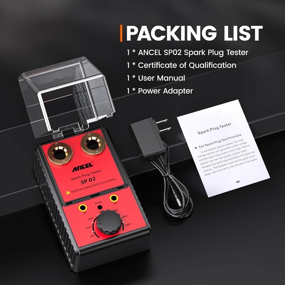 ANCEL SP02 Spark Plug Tester Automotive Engine Ignition Coil Tester ...