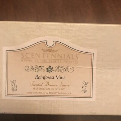Scentennials Rainforest Mint 6-Sheets Scented Shelf Drawer Liners 16.5 ...