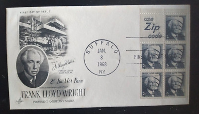 ARCHITECT FRANK LLOYD WRIGHT FALLINGWATER ARTCRAFT ZIP BOOKLET PANE ...