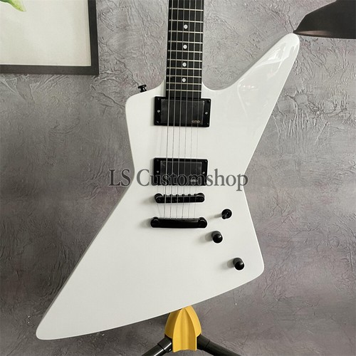 Solid Body James Hetfield Explorer Electric Guitar HH Pickup White Fast ...
