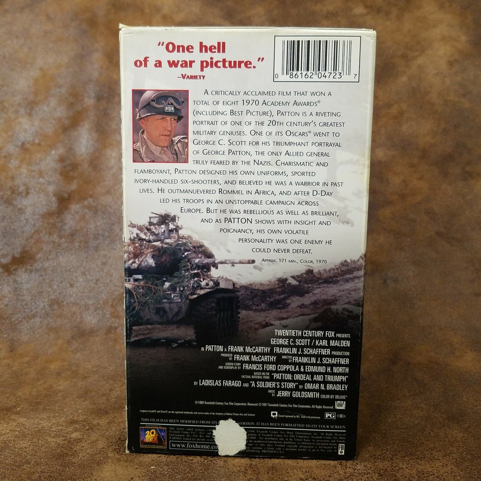 Patton (VHS, 1998) George C. Scott 86162047237 | eBay