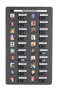 Staff Photo In Out Attendance / Fire Drill Board With 20 Names | eBay