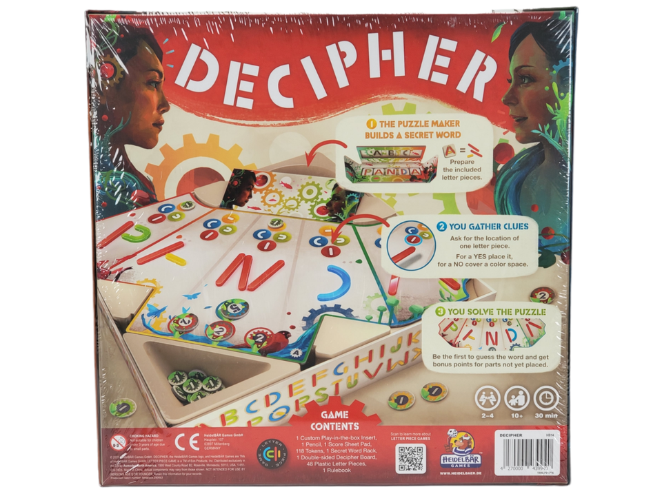 Decipher World Puzzle Board Game Fun Strategy by Heidelbar | eBay