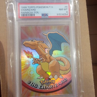 1999 Topps Pokemon T.V. Charizard Rainbow Foil #6 PSA 8 | eBay
