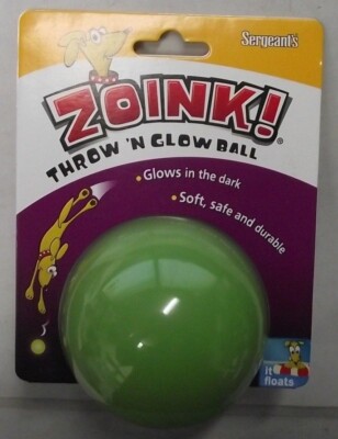 Sergeants Zoink! 1905 Throw 'N Glow Floating Ball Dog Toy | eBay