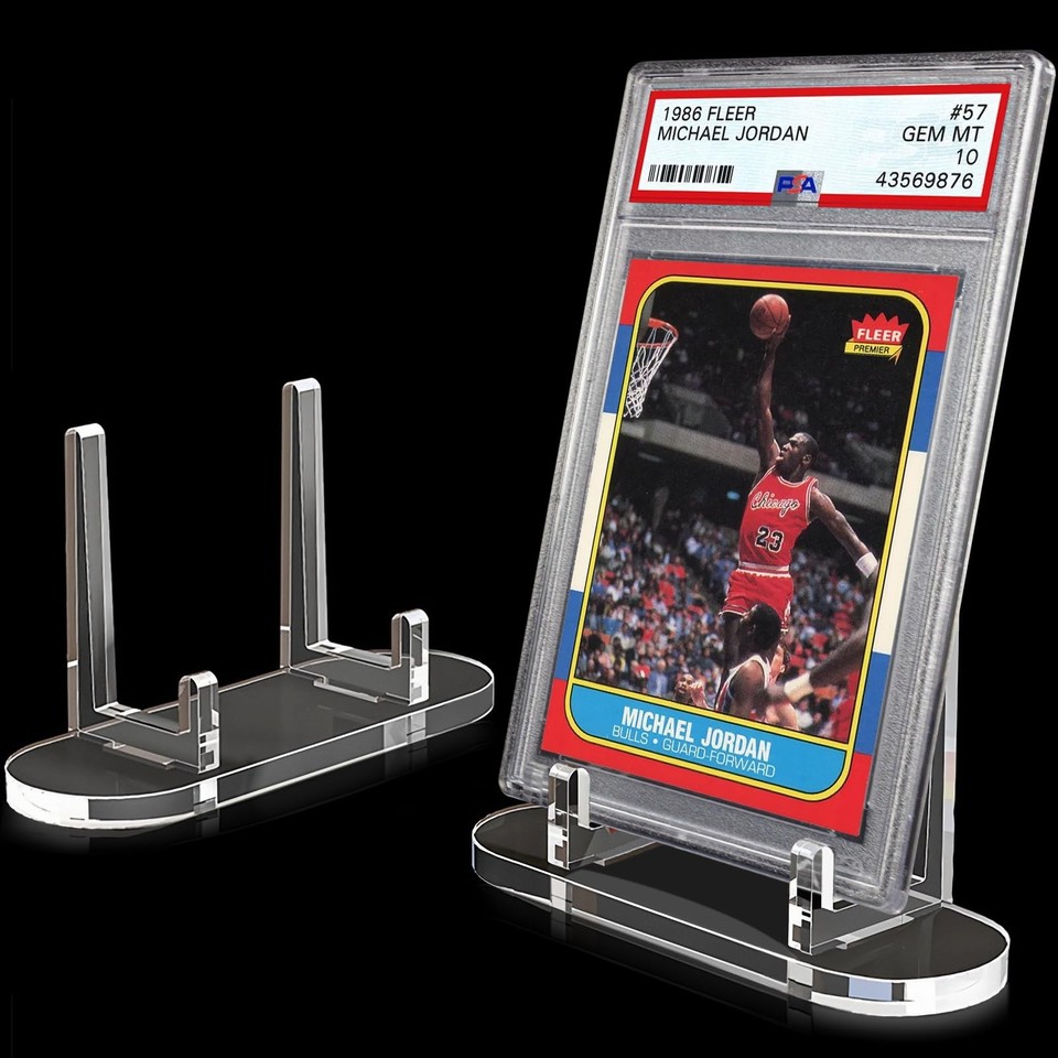 Clear Acrylic Trading Card Display Stands 10‑Pack–PSA/Graded Sports ...