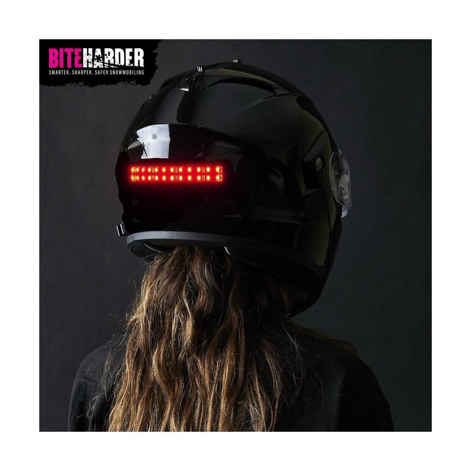 BITEHARDER Snowmobile Helmet Safety Light, High-Visibility Snowmobile ...