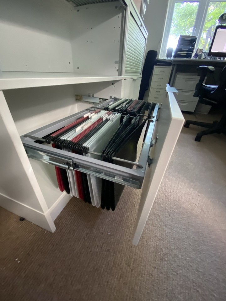 IKEA Galant White Combination Lockable Filing Cabinet Incl Drop File ...