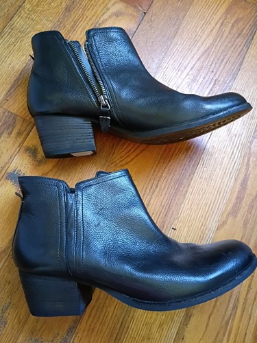 New Clarks Shoes Womens 10M Black Ankle Booties 16501 Leather Zip 2 ...