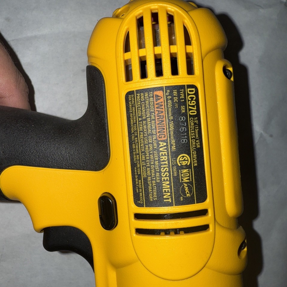 Dewalt DC970 18V 1/2" VSR 2-Speed Keyless Drill Driver-***NEW*** | eBay