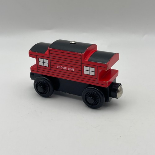 Thomas & Friends Wooden Railway Sodor Line Caboose Red & Black Action ...