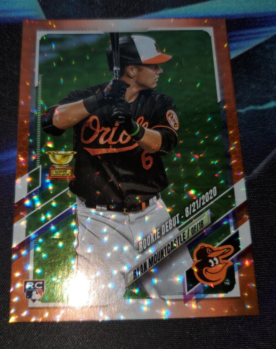 2021 Topps Series 1 - Orange Crackle Foil #US265 Ryan Mountcastle 124/ ...