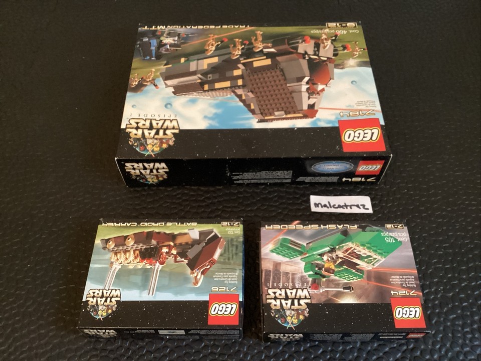 LEGO Star Wars Trade Fed MTT 7184 Droid Carrier 7126 Flash Speeder 7124 ...