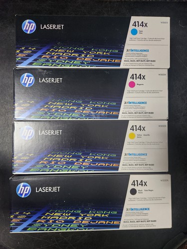 HP 414X Original/Genuine Toner SET Black, Cyan, Yellow, Magenta | eBay