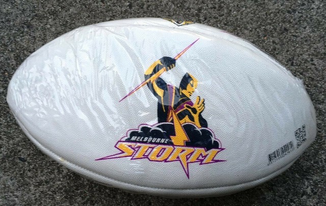 STEEDEN Powerade Official Melborune Storm Replica NRL Match Ball ...