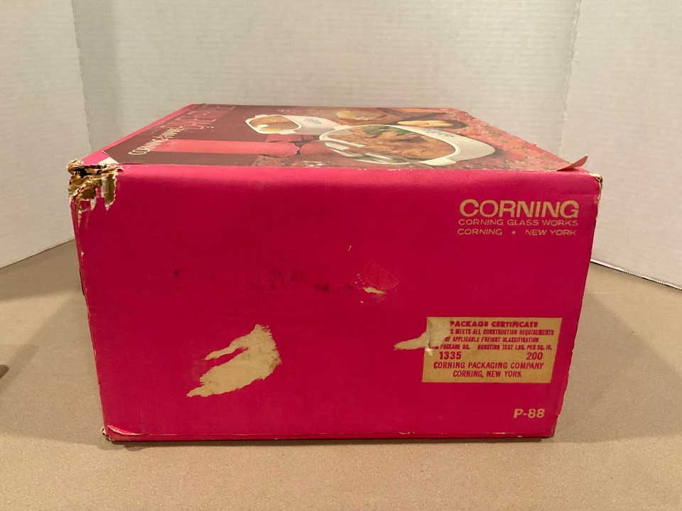 VINTAGE Corning Ware Blue Cornflower Bake ‘n Fry Set Sealed Box NOS P ...