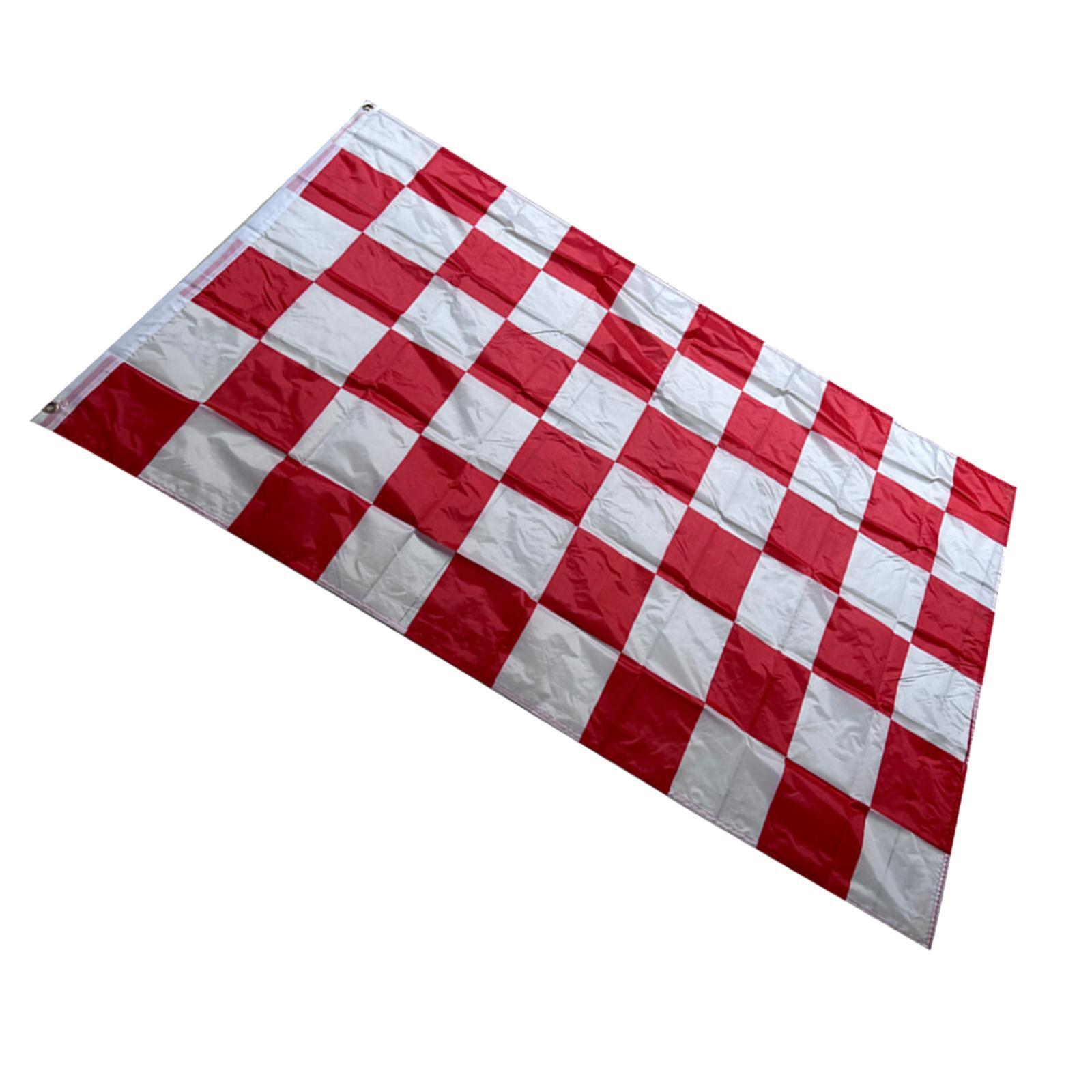 Checkered Racing Flags Red and White Check Flag for Indoor Outdoor ...
