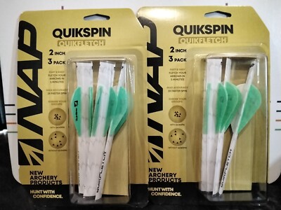 NAP Quikfletch Quickspin 2 in (3 Pack NAP-60-635W ) 2 Pack New in ...