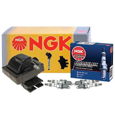 NGK HEI Ignition Coil 4 Iridium IX Spark Plugs Kit For Ford Probe 2.0 ...