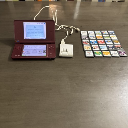 Nintendo DSi XL Handheld System Maroon Utl-001 Tested W/ Charger 25 ...
