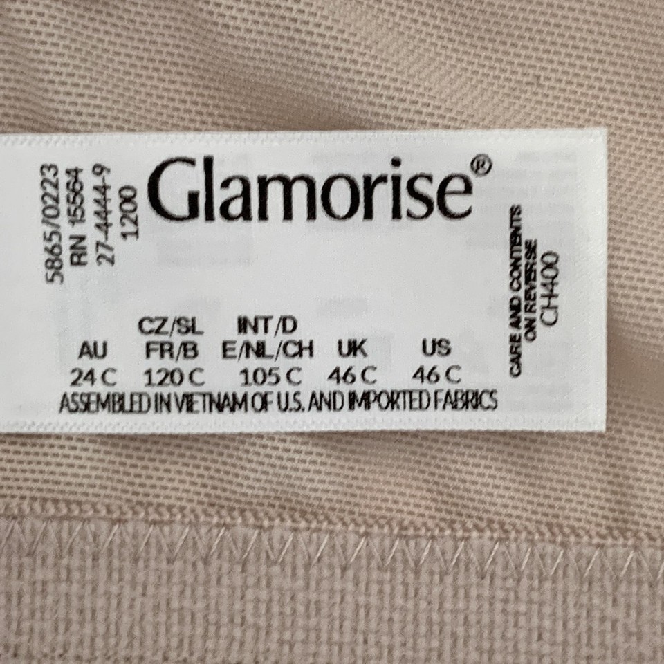Glamorise Beige with Lace Trim Front Opening Unpadded Wireless Bra ...
