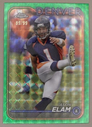 2024 Topps Chrome - Jason Elam #65 Green Geometric Refractor /99 for ...