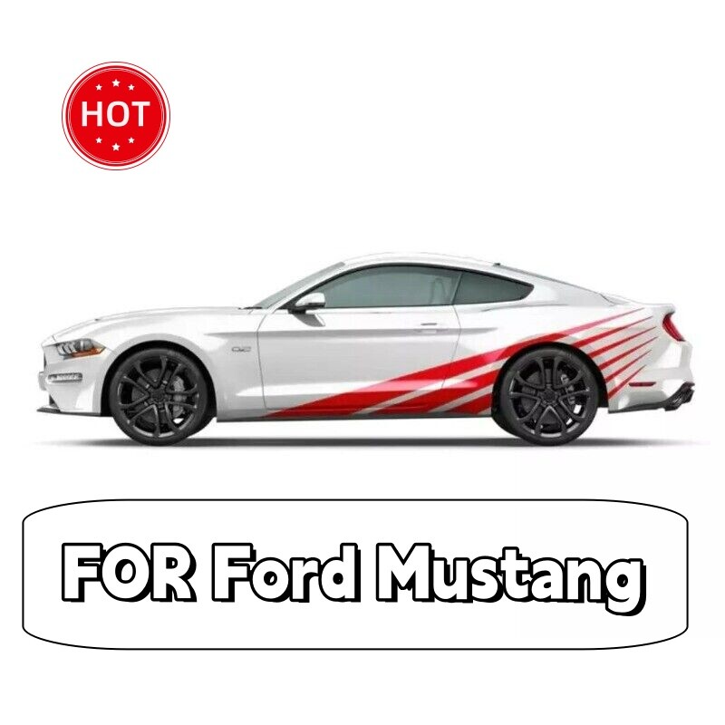 FOR Ford Mustang Trunk Side Door Decals Graphic Racing Stripe Car ...
