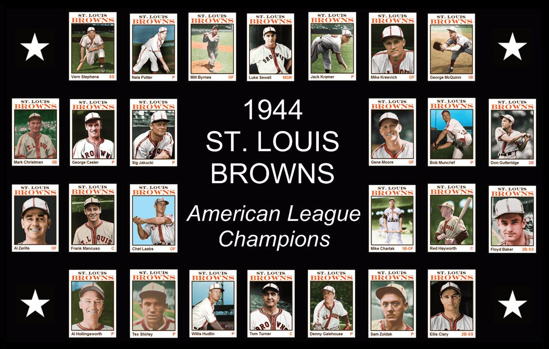 1944 ST LOUIS BROWNS World Series Team Photo POSTER Man Cave Decor Art ...