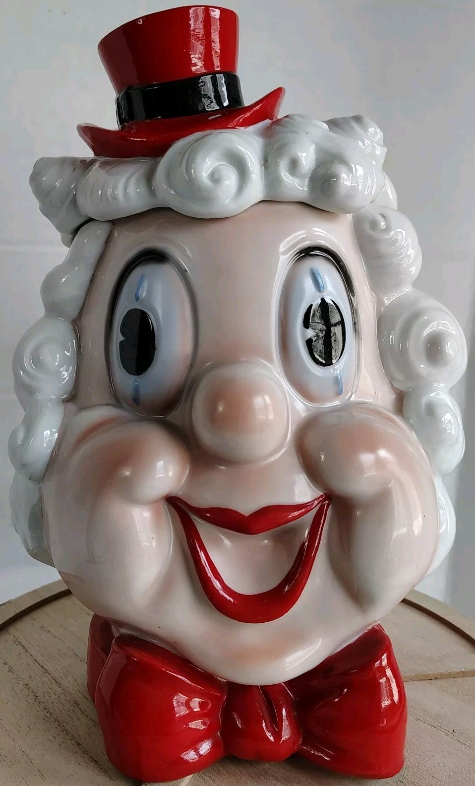 Harpo Marx Cookie Jar Large Head White Hair Smiling Face Reproduction ...