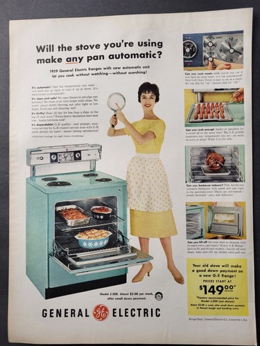 General Electric Ranges-Automatic Unit-Cook Without Watching-Print Ad ...