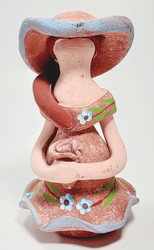 Dominican Republic Faceless Doll Figurine Floral Woman Clay Ceramic 4 1 ...