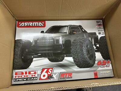 ARRMA ARA7612T3 1/7 BIG ROCK 6S 4X4 BLX Monster Truck RTR Gunmetal Gray ...