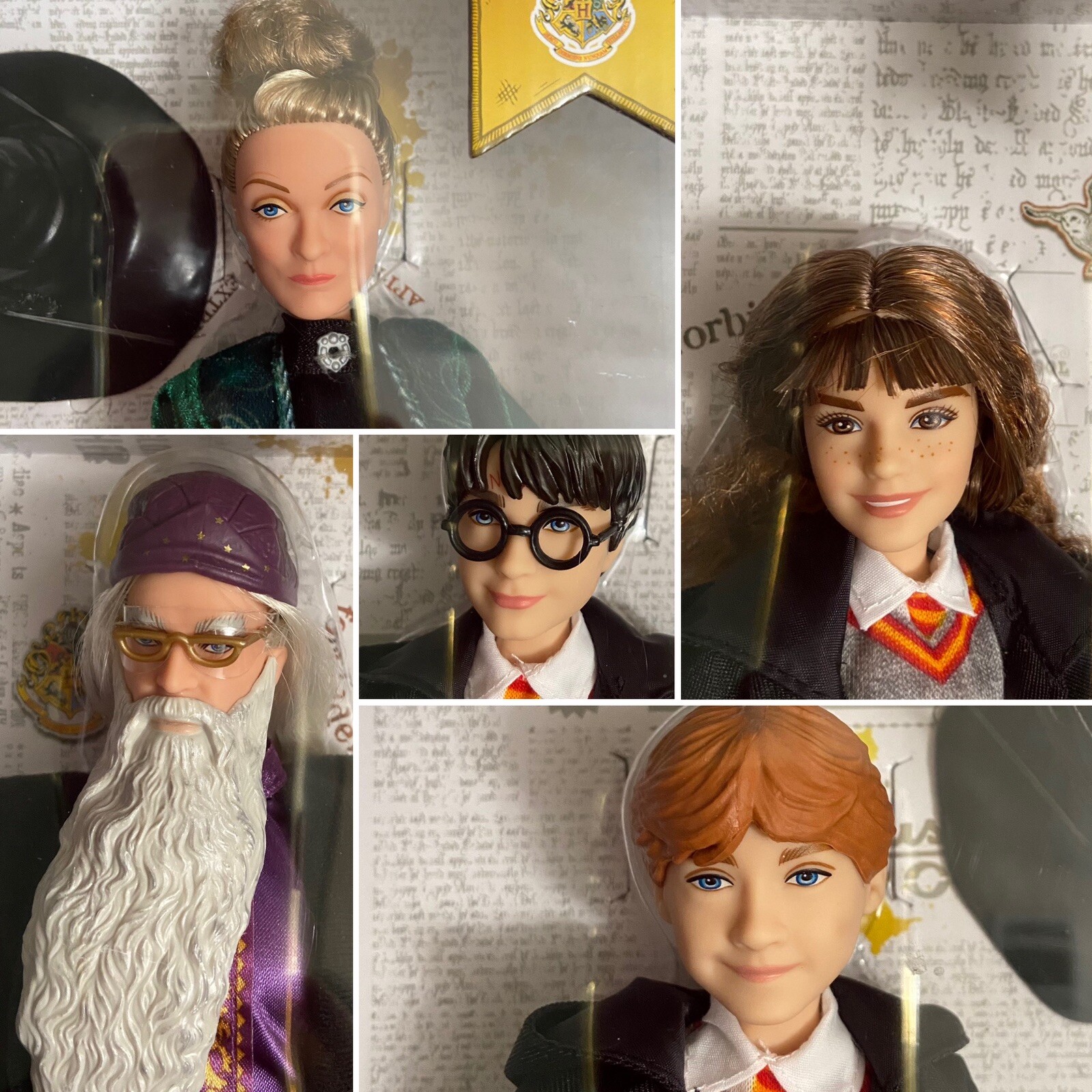 Harry Potter Mattel Dolls Complete Set of 5 Wizarding World - NEW Never ...