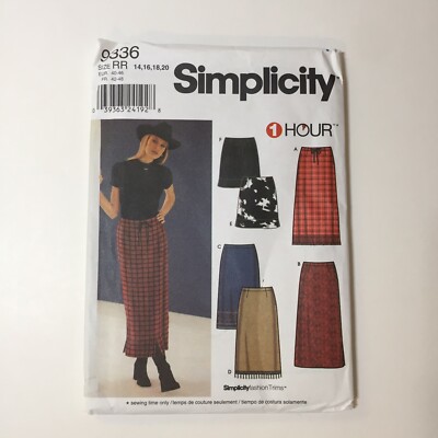Simplicity 9336 Size 14-20 Misses' Skirt Relaxed Fit | eBay