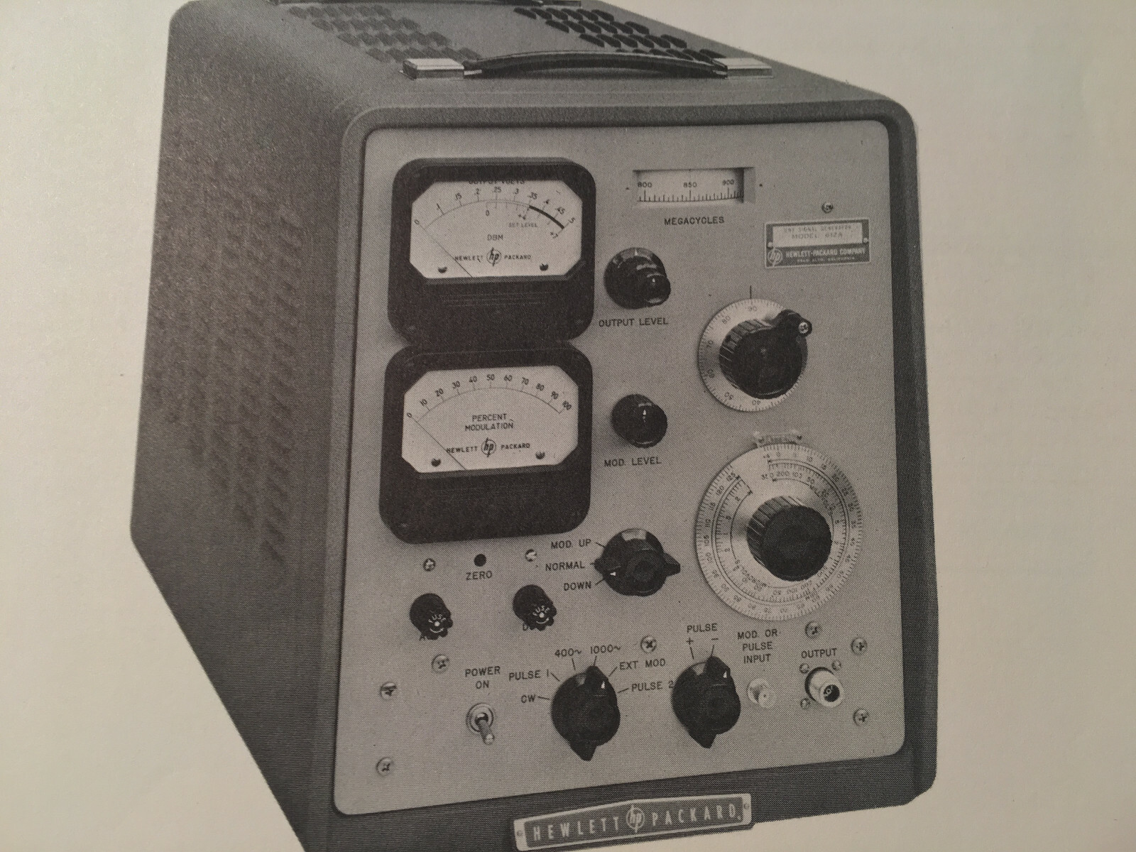Hewlett Packard 612A UHF Signal Generator Operation & Service Manual | eBay