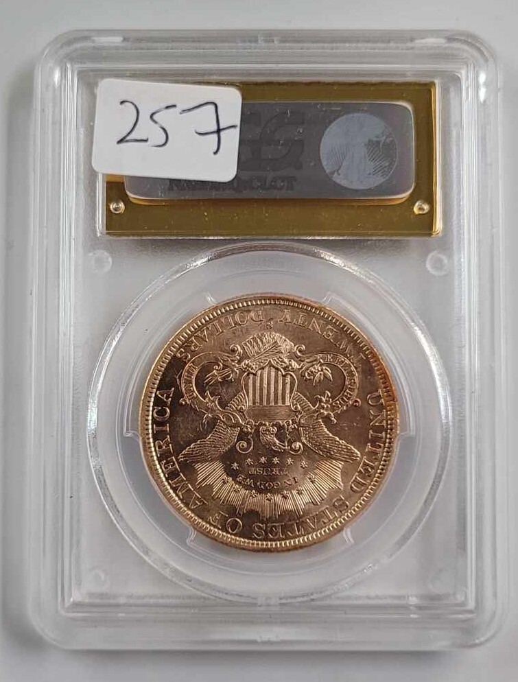 1878-S PCGS MS60 Saddle Ridge Hoard $20 GOLD COIN w/COA and Collector's ...