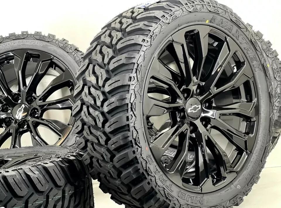 22" CHEVY SILVERADO TAHOE GMC 1500 Z71 TRAILBOSS RIMS/TIRES OFFROAD ...