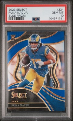 2023 Select Puka Nacua Blue Prizm Club Level /99 PSA 10 Color Match ...