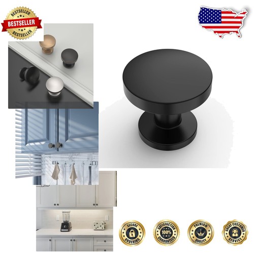 15 Pack Matte Black Round Cabinet Knobs - Durable and Stylish Pulls for Any Room | eBay