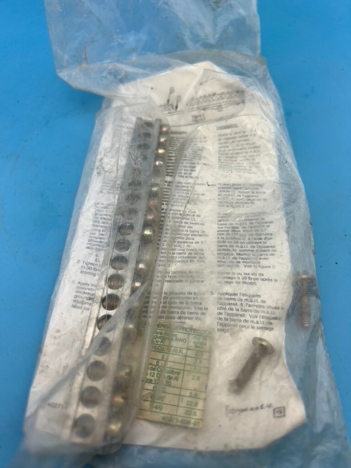 SQUARE D PK15GTA Ground Bar Kit 225A 15 Terminals | eBay