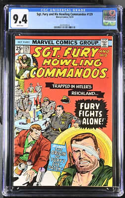 SGT. FURY AND HIS HOWLING COMMANDOS #129 CGC 9.4 // ORIGIN OF FURY'S ...