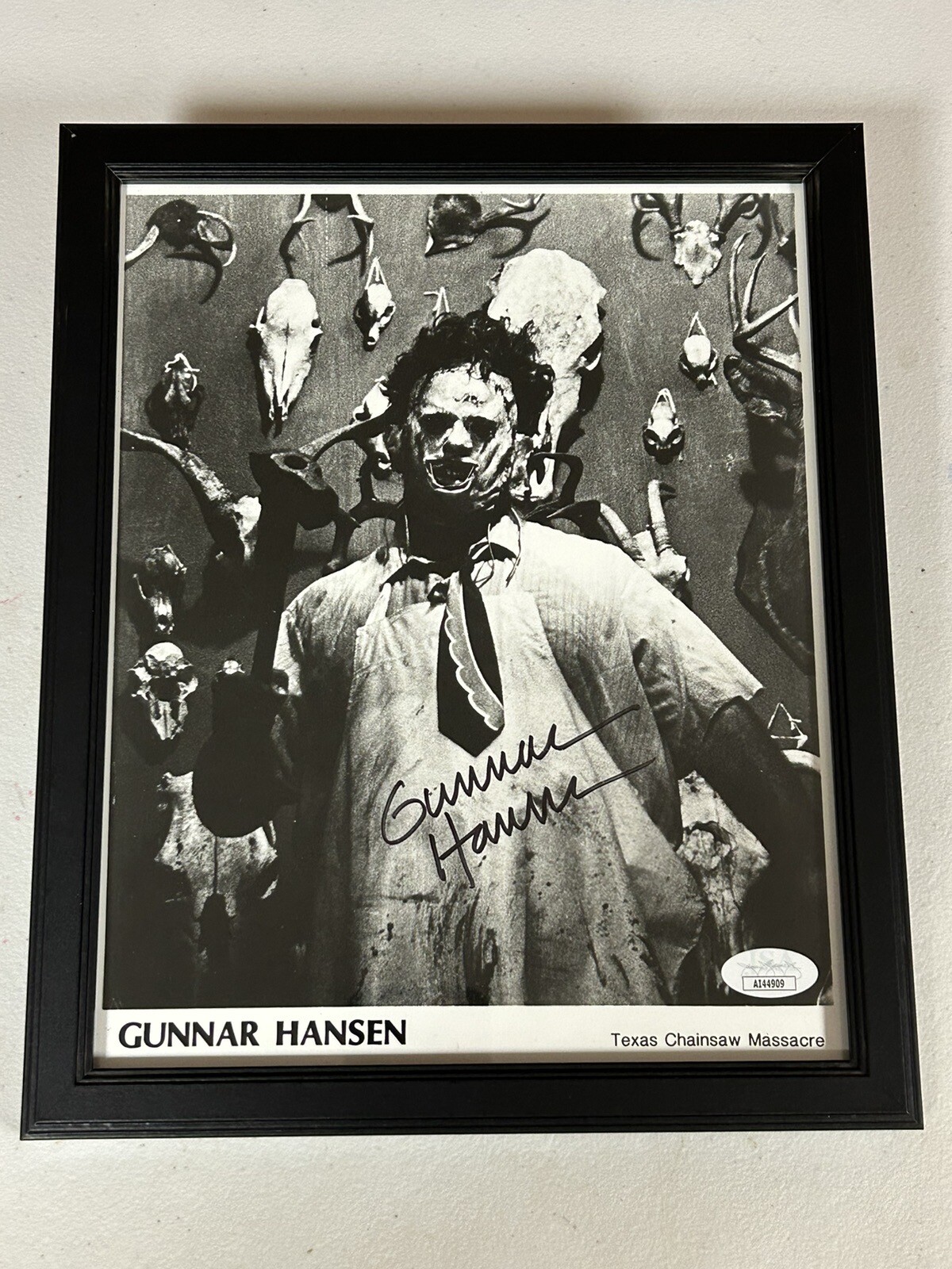 TEXAS CHAINSAW LEATHERFACE GUNNAR HANSEN SIGNED AUTOGRAPHED PHOTO WITH ...