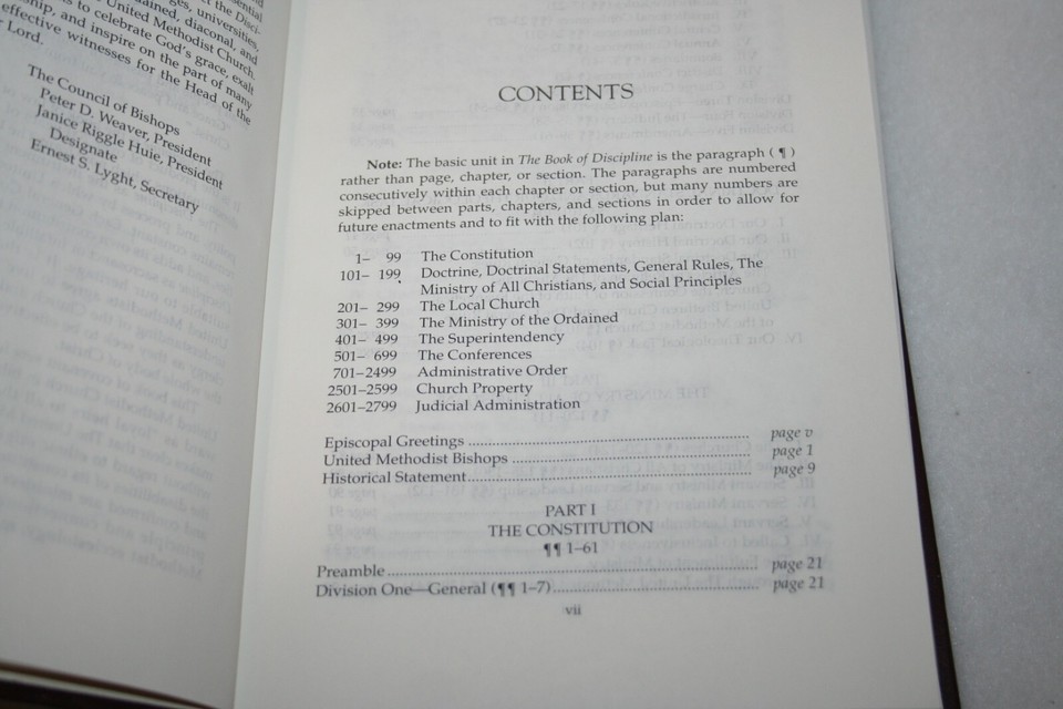 THE BOOK OF DISCIPLINE Of The United Methodist Church 2004 HC Law ...