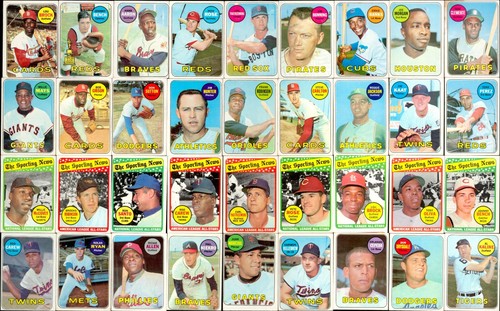 1969 Topps Baseball COMPLETE SET (664) Reggie Jackson HOF RC Mantle ...