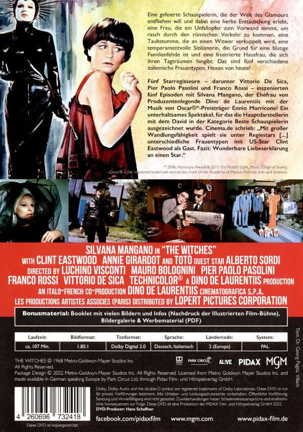 The Witches OF Today Silvana Mangano CLINT EASTWOOD DVD The Witches NEW ...