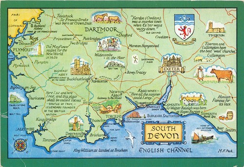 uk50221 south devon uk map | eBay UK