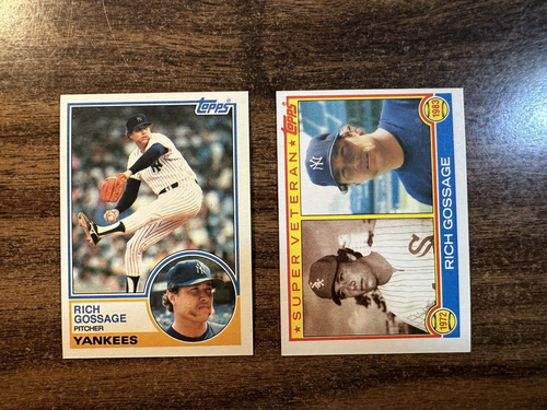 1983 Topps baseball - Cards #240 & 241 HOF Rich Goose Gossage New York ...